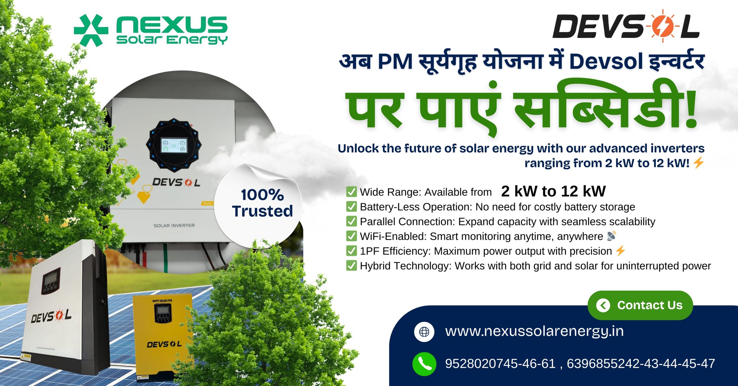 Best Hybrid Solar Inverters in India: – Nexus Solar Energy